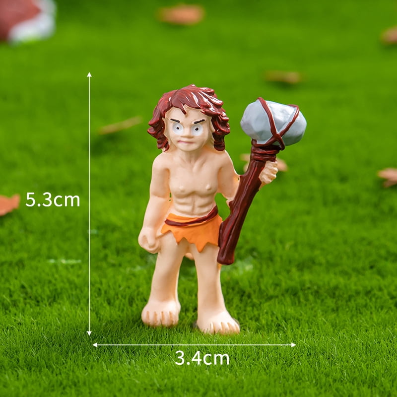 8pcs Micro landscape primitive tribal figures ornaments forest ...