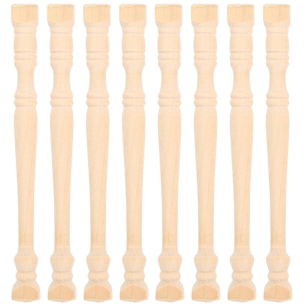 8pcs Mini Wood Roman Pillars Model Mini House Pillar Micro Landscape ...