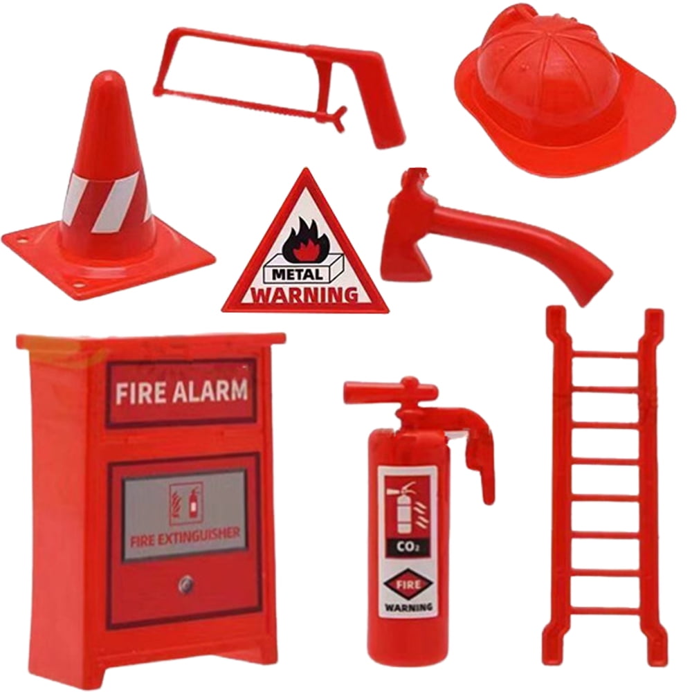 8pcs Miniature Fire Extinguisher Toys, Dollhouse Firefighting Models ...