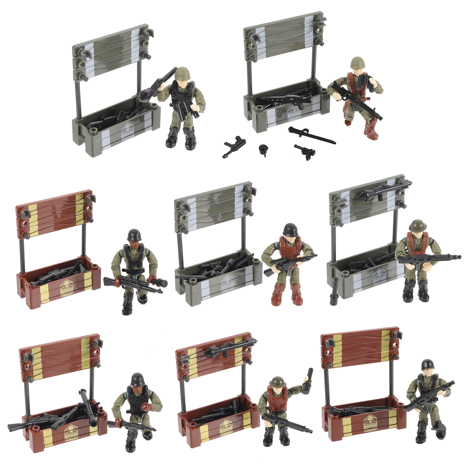 8pcs Miniature People Models Mini Soldier Figures Miniature Scenes ...