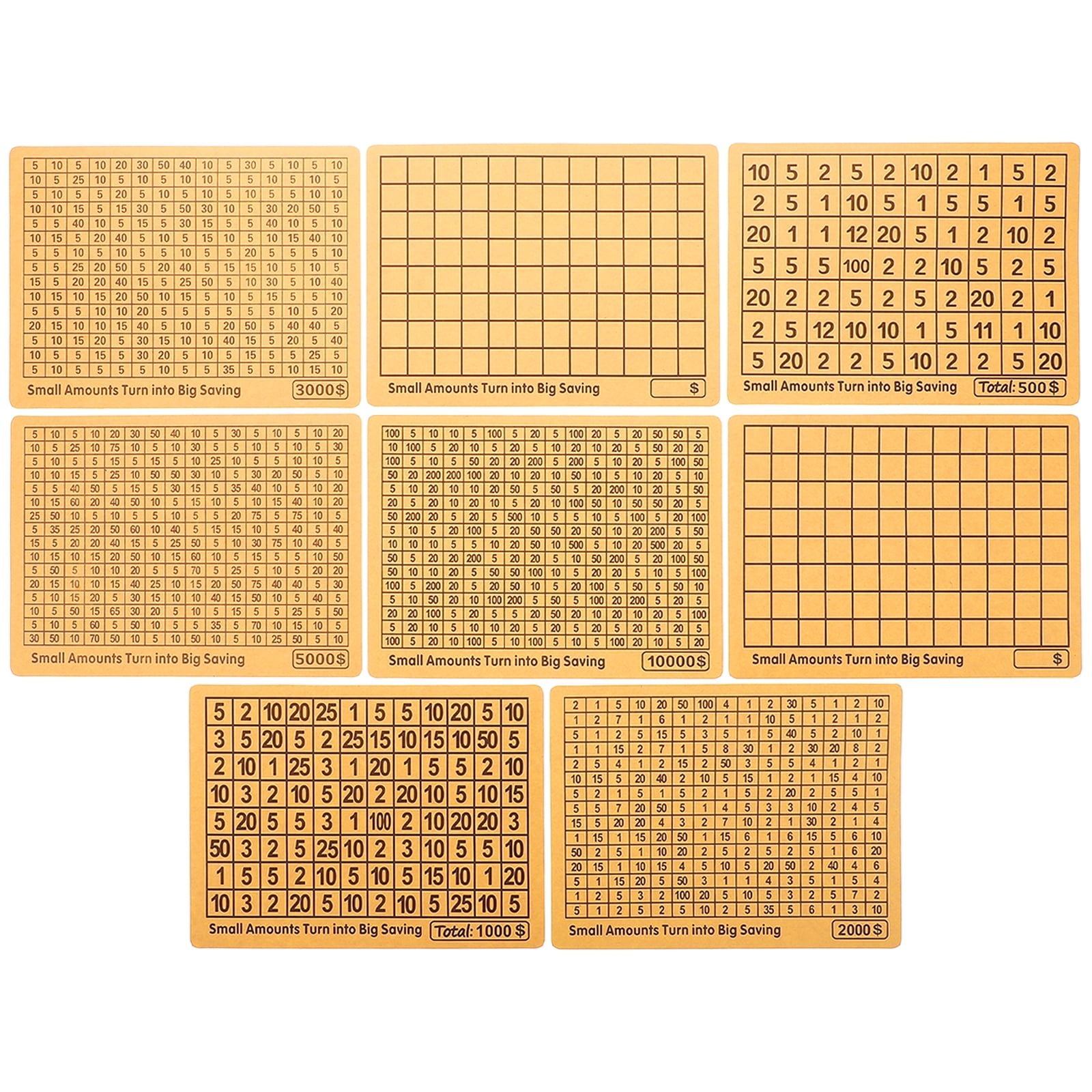 8pcs Money Box Sticker Number Labels Target Saving Bank Sticker For ...