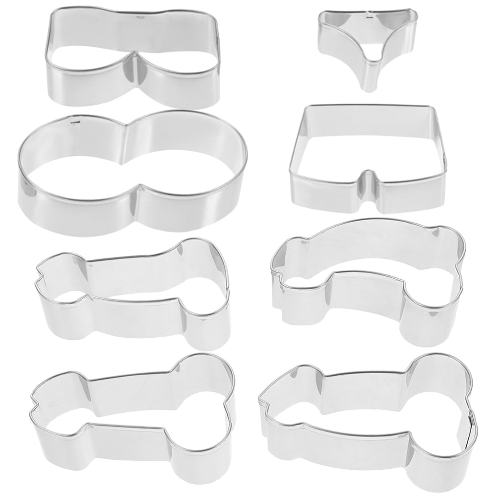 8pcs Multi-functional Cookie Cutters Stainless Steel Cake Molds Cookie ...