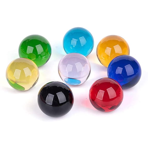 8pcs Multicolor 40mm(1.6inch) Crystal Solid Ball Glass Sphere Gemstones ...