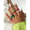 8pcs Multicolor Chain Design Cuff Ring Set For Women - Walmart.com