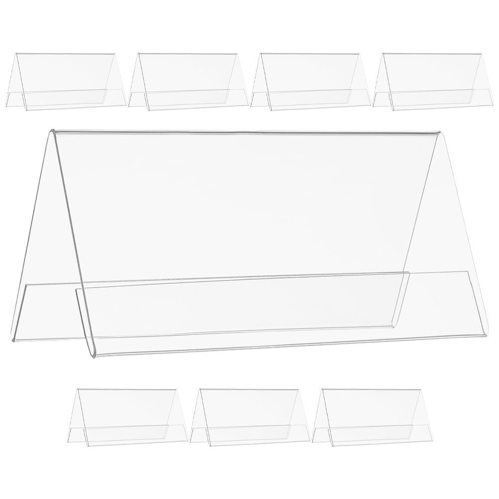 8pcs Name Sign Acrylic Name Card Display Holders Seating Number Display ...