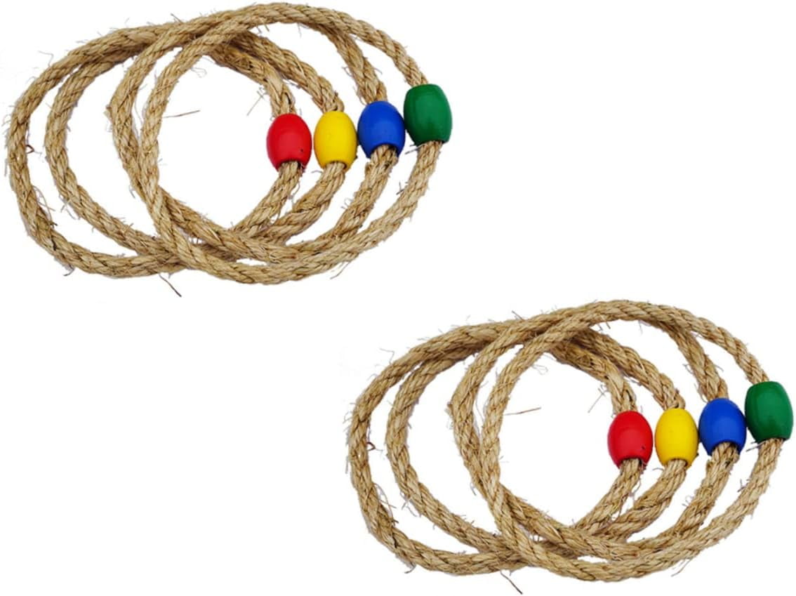 8pcs Natural Rope Ferrule Toys Party Games for Kids Children s Throwing ...