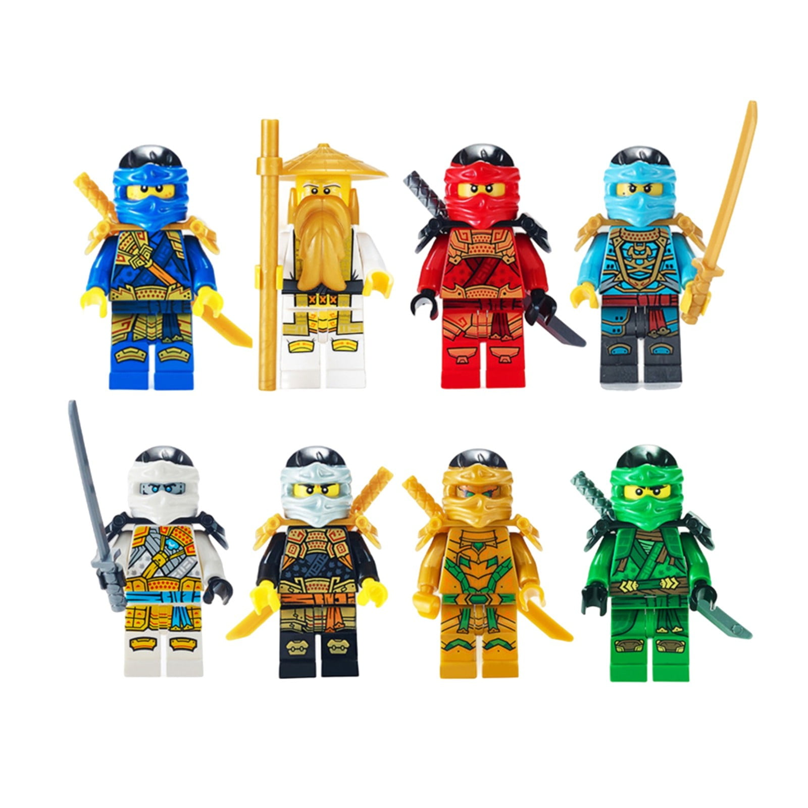 8pcs Ninjago Building Blocks, 2in Ninjago Toy Building Sets, Ninjago ...