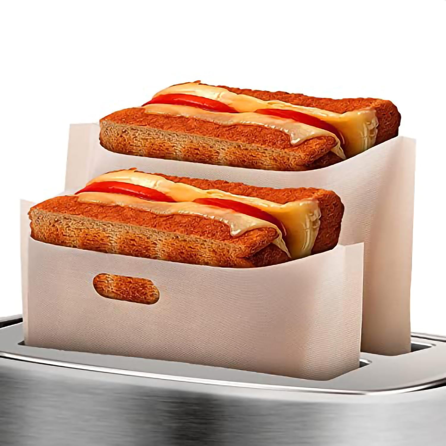 8pcs Non Stick Reusable Toaster Bags - Toaster Sandwich Bags Grilled ...