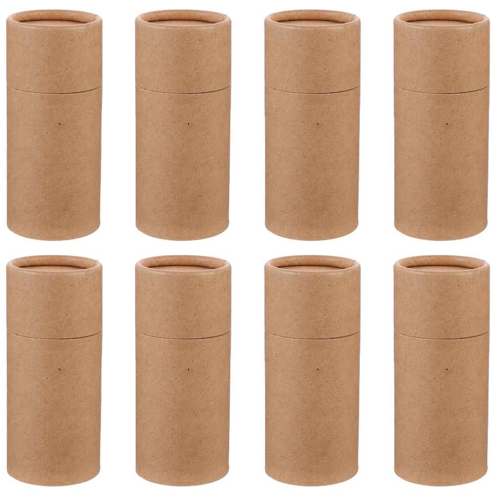 8pcs Oil Bottle Paper Cylinder Shape Packing Boxes Brown Paper Gift ...