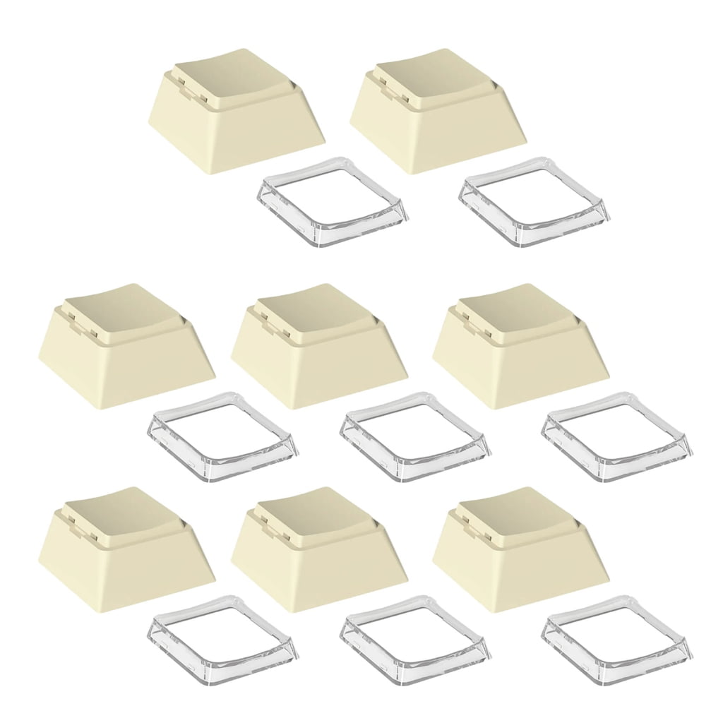 8pcs PBT Blank Keycap Set Original Height for Mechanical Keyboards with Durability PBT+PC in ...