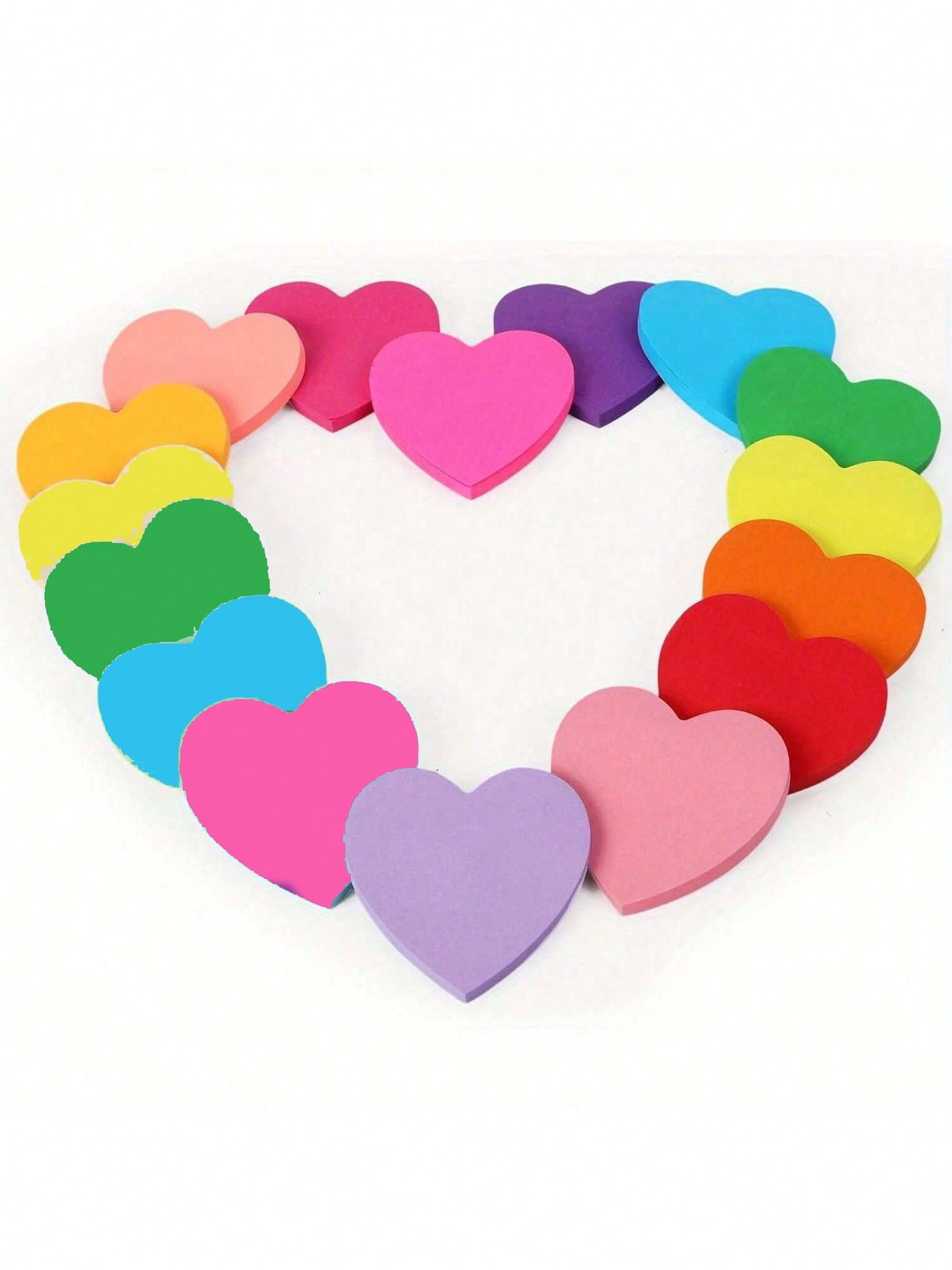 8pcs Pack Heart Shaped Sticky Notes Total 480 Sheets 30 Sheets Book ...