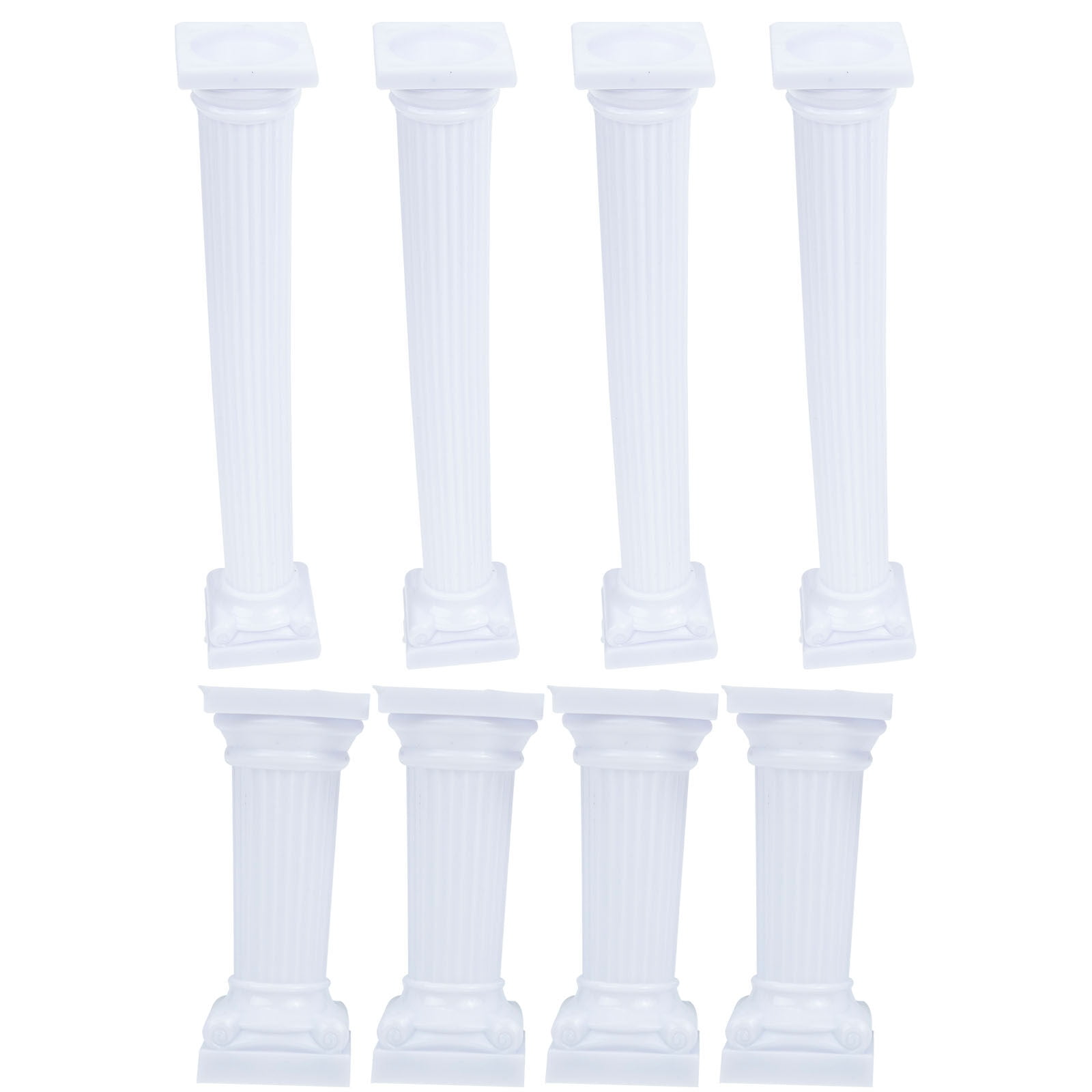 8pcs Plastic Dessert Toppers Roman Column Cake Tiered Stands Roman ...