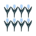 8pcs Plastic Tulip Flower Ground Stake Ornament, Weatherproof Plastic ...