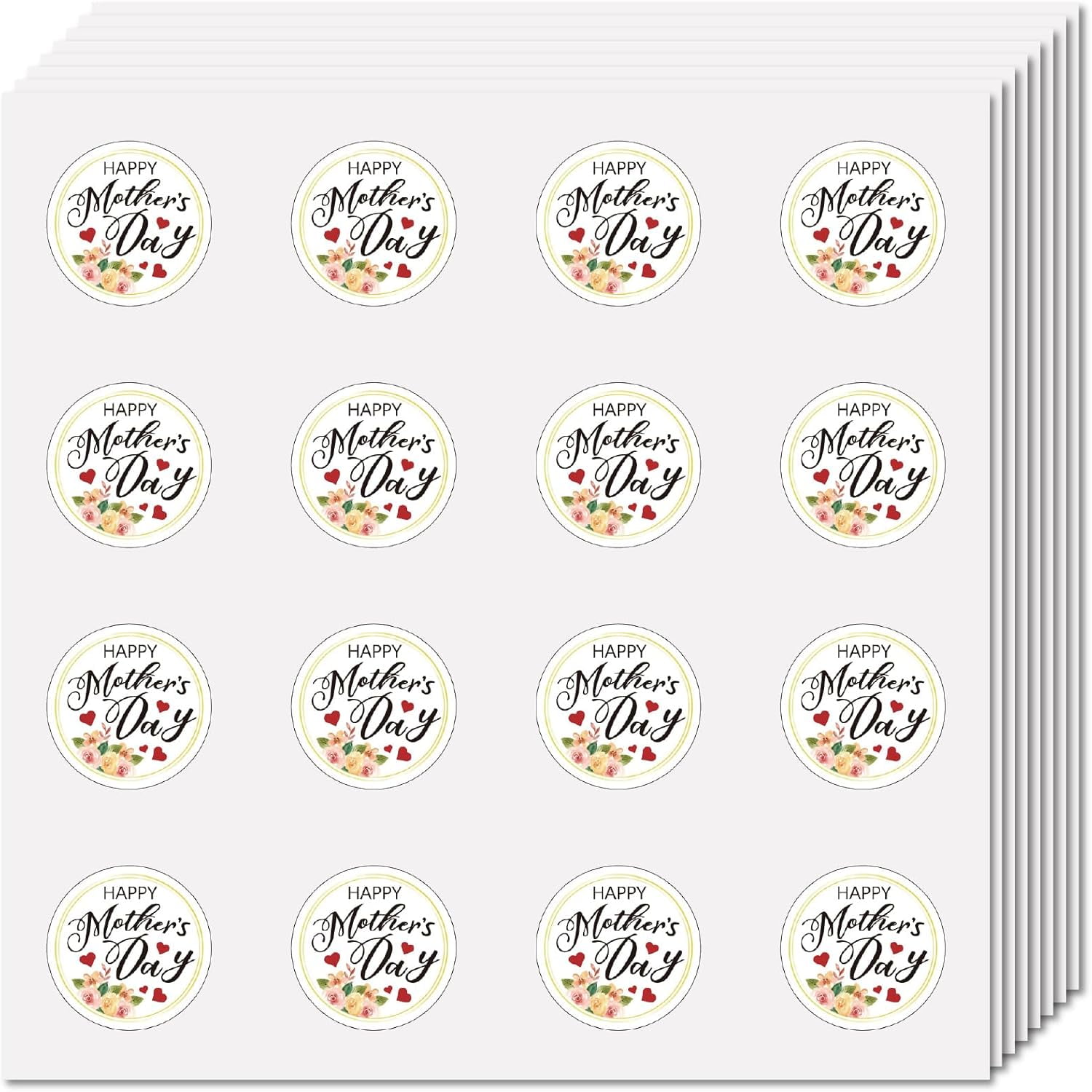 8pcs Plastic Waterproof Self-Adhesive Picture Stickers Round Dot ...