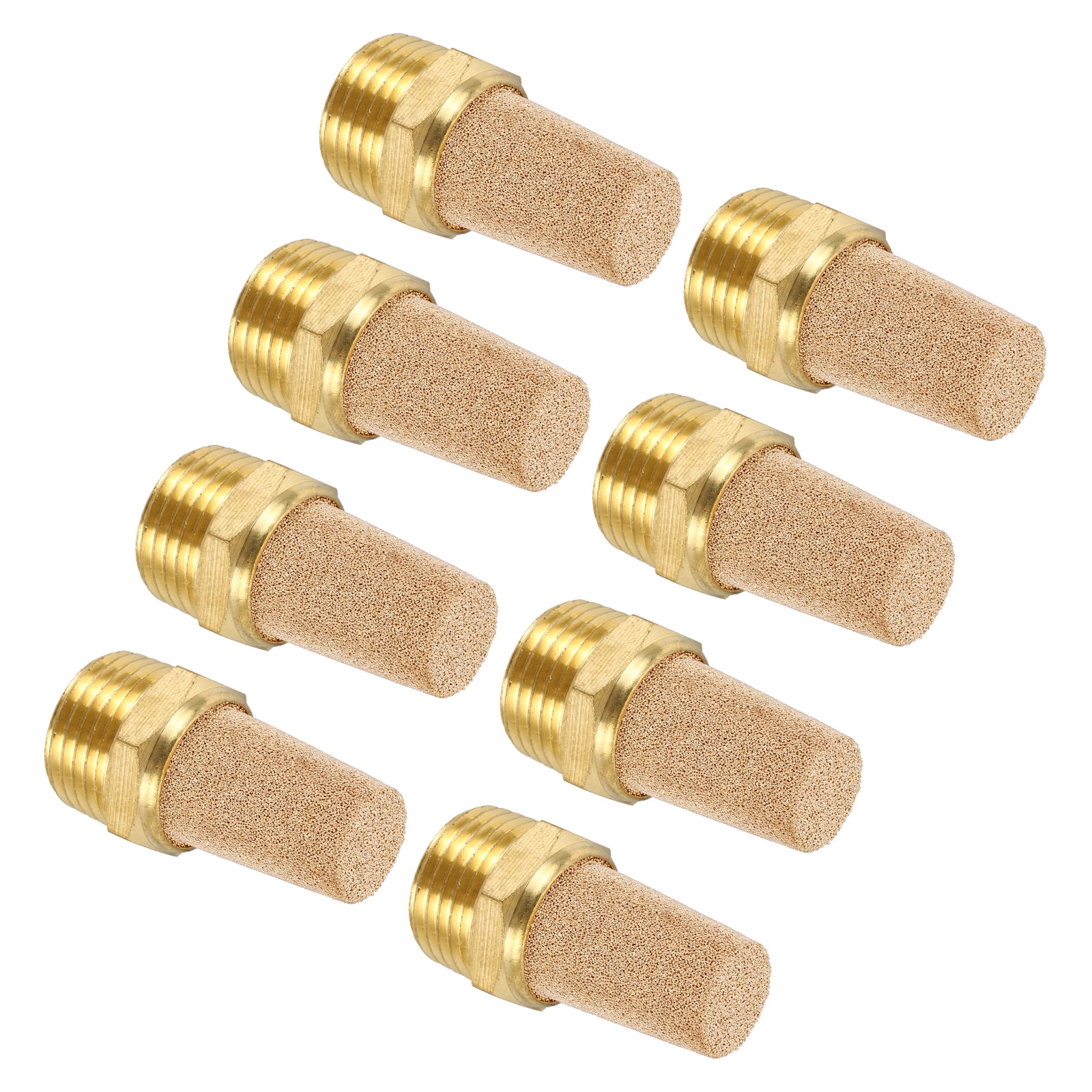 8pcs Pneumatic Exhaust Muffler, 1/2" NPT Male Sintered Bronze Muffler ...