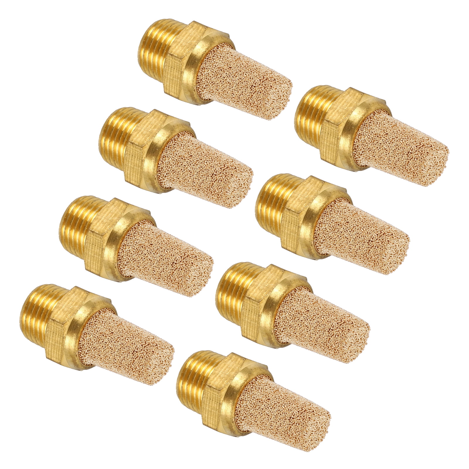 8pcs Pneumatic Exhaust Muffler, 1/8" NPT Male Sintered Bronze Muffler ...