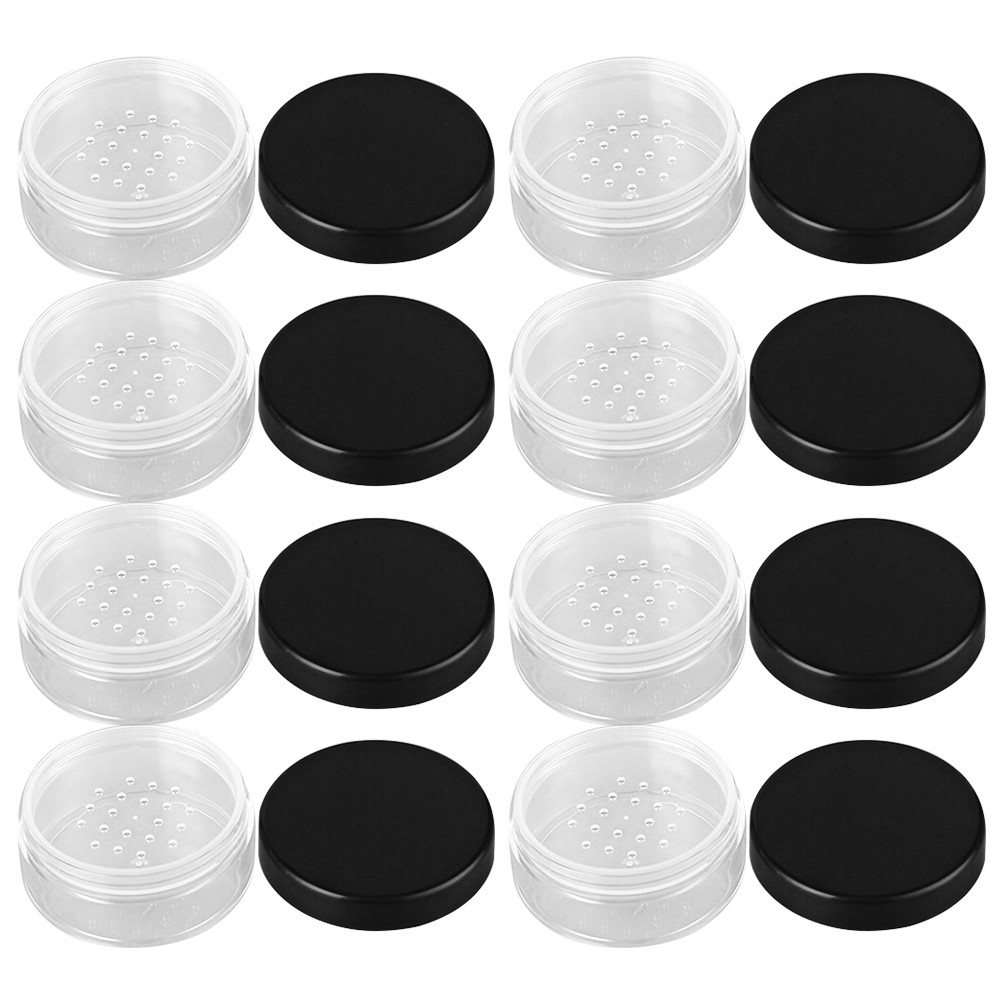 8pcs Powder Bottles Salon Transparent Dry Powder Bottles Loose Powder ...