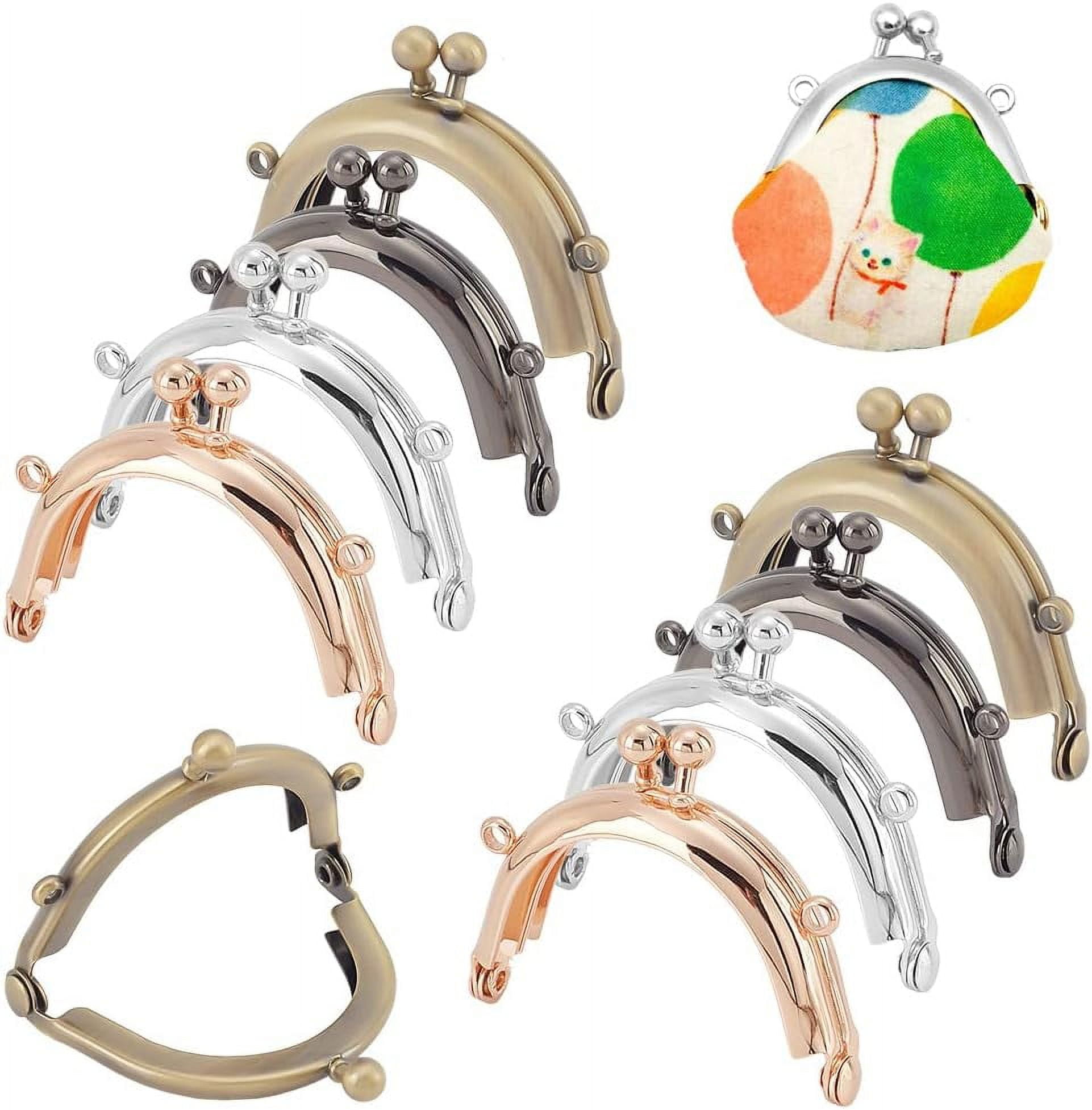8pcs Purse Frame Bag Kiss Clasp Lock Metal Arch Frame Coin Purse Wallet ...