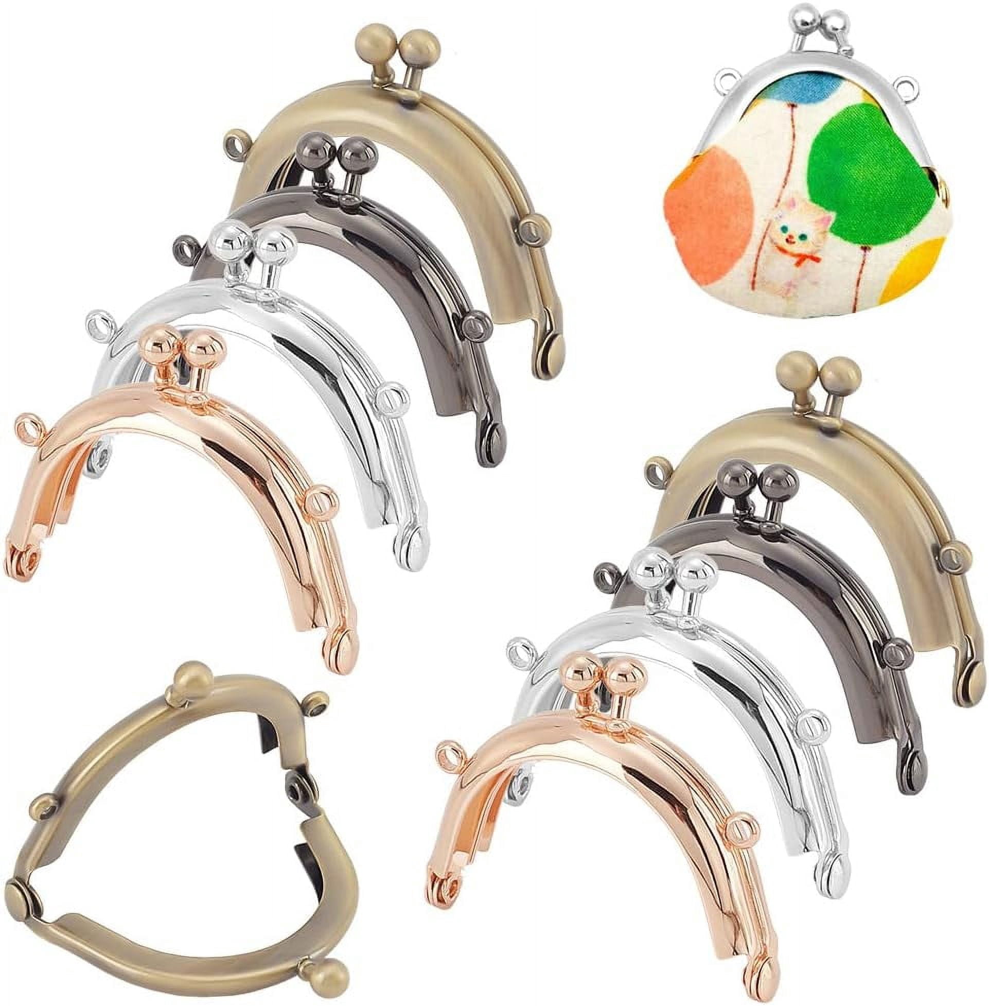 8pcs Purse Frame Bag Kiss Clasp Lock Metal Arch Frame Coin Purse Wallet ...
