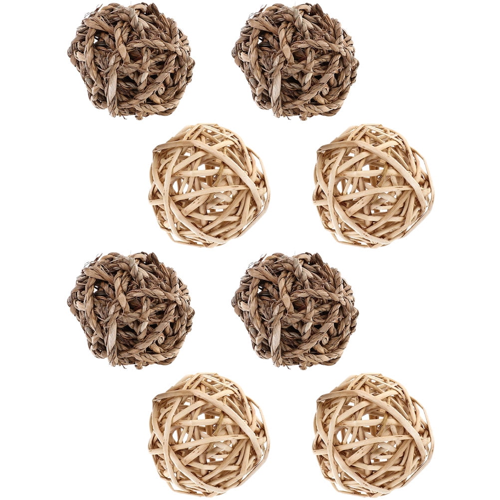 8pcs Rabbit Teething Care Molar Balls Bunny Treat Balls Rabbit Cage ...