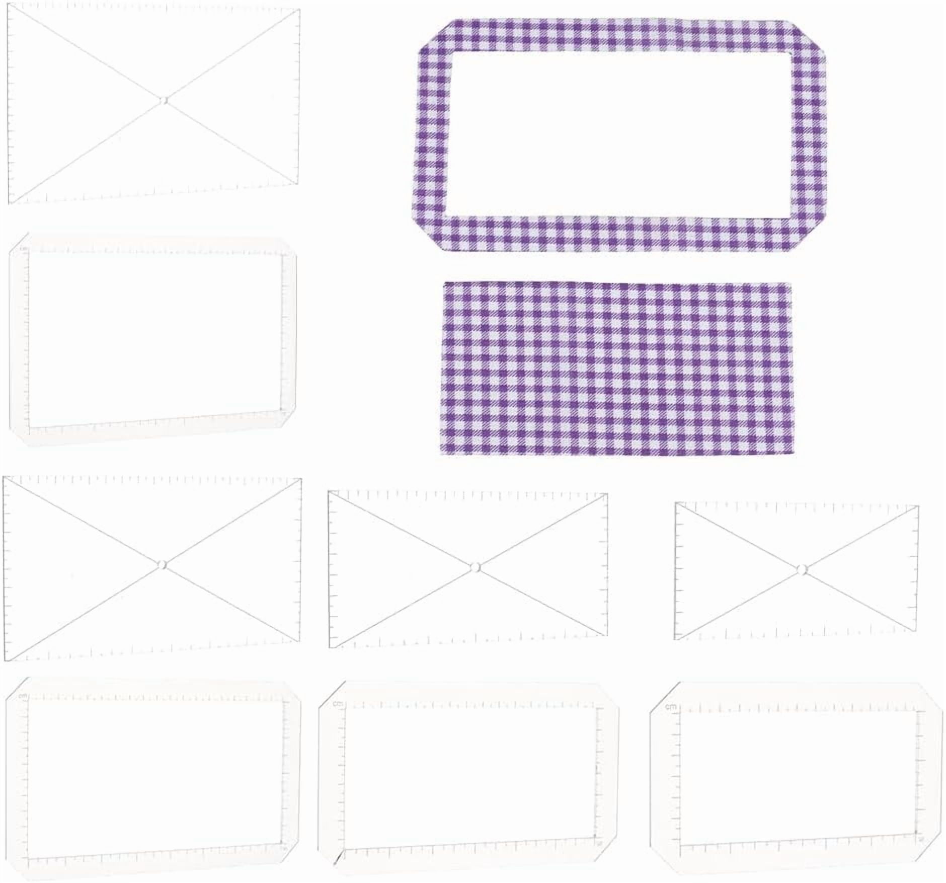 8pcs Rectangle Quilting Template 5x2.5/ 6x3/ 7.5x4/ 8.5x5 inch Acrylic ...