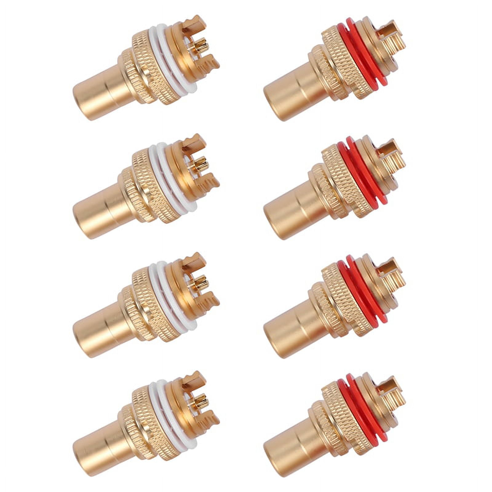 8pcs Red+White RCA Female Socket Chassis High Quality RCA CMC Female ...