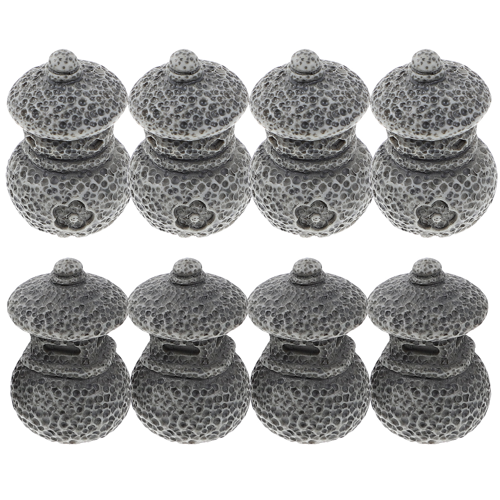 8pcs Resin Pagoda Mini Statue Resin Lantern Japanese Style Pagoda ...