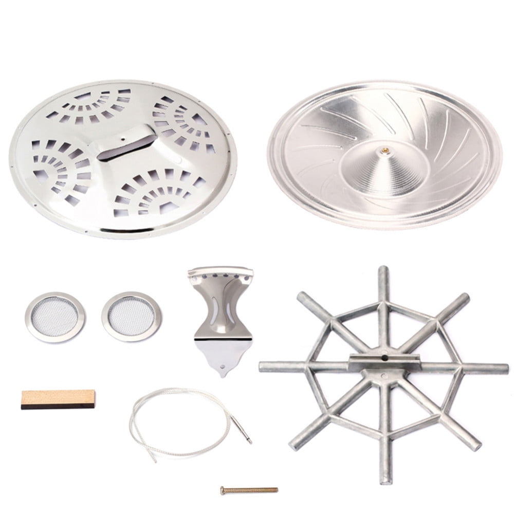 8pcs Resonator Cones Soundhole Screens Tailpiece Bridge Saddle for ...