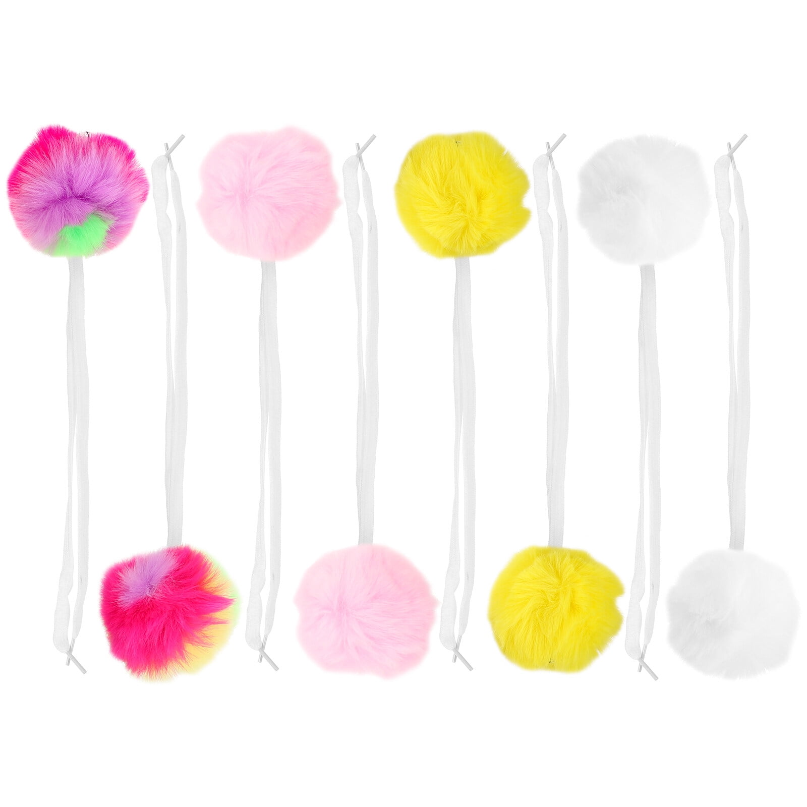 8pcs Roller Skate Pom Poms with Bell Ice Skate Pompom Fluffy Balls ...