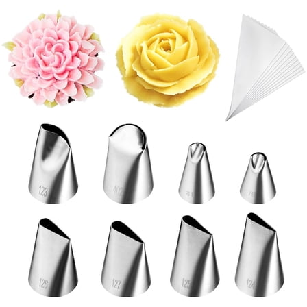 Russian Piping Tips Set Cake Decorating Supplies Kit Flower Frosting ...