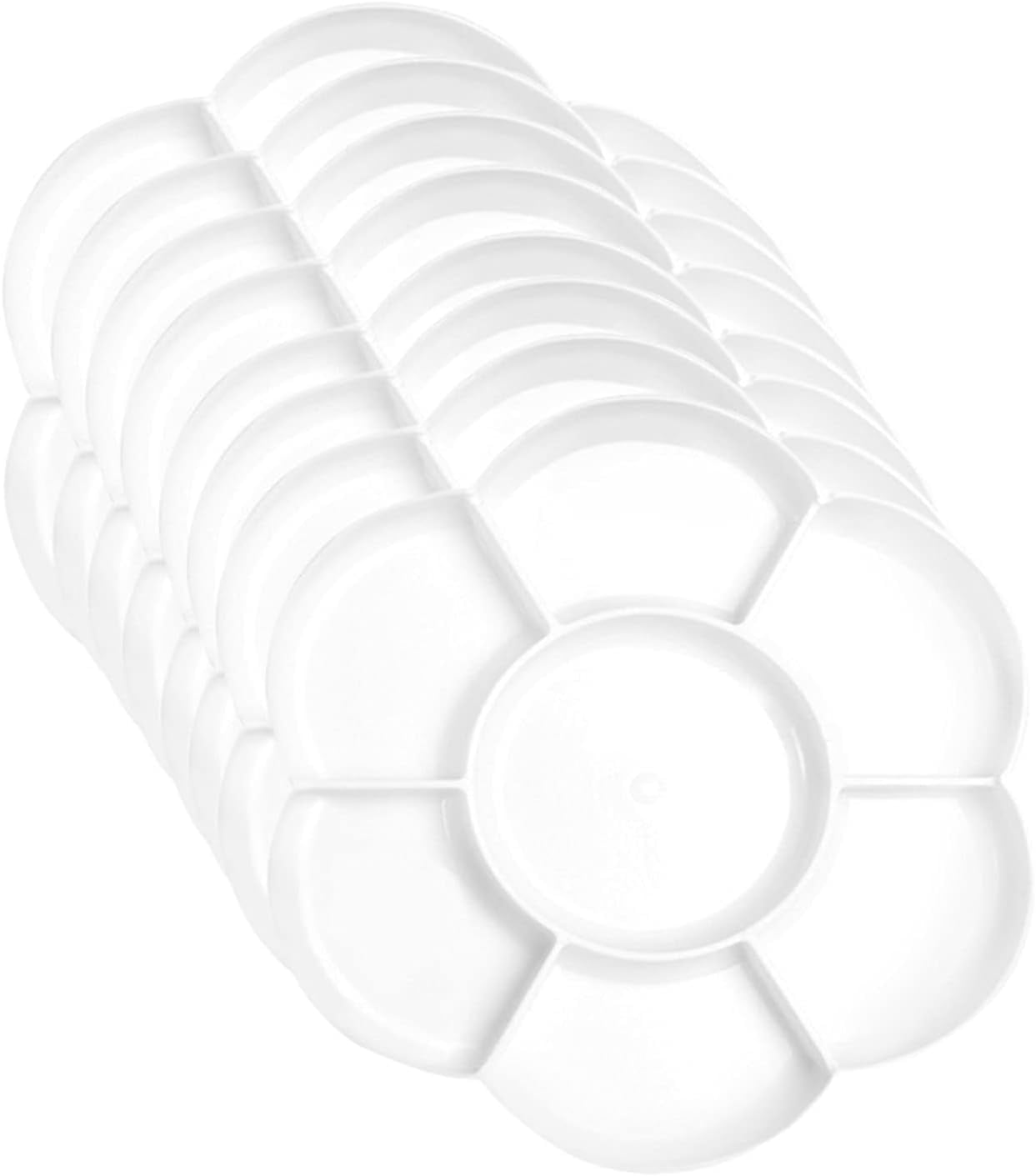 8pcs Round Paint Palette 6 Inch Diameter, Reusable Watercolor Palette ...