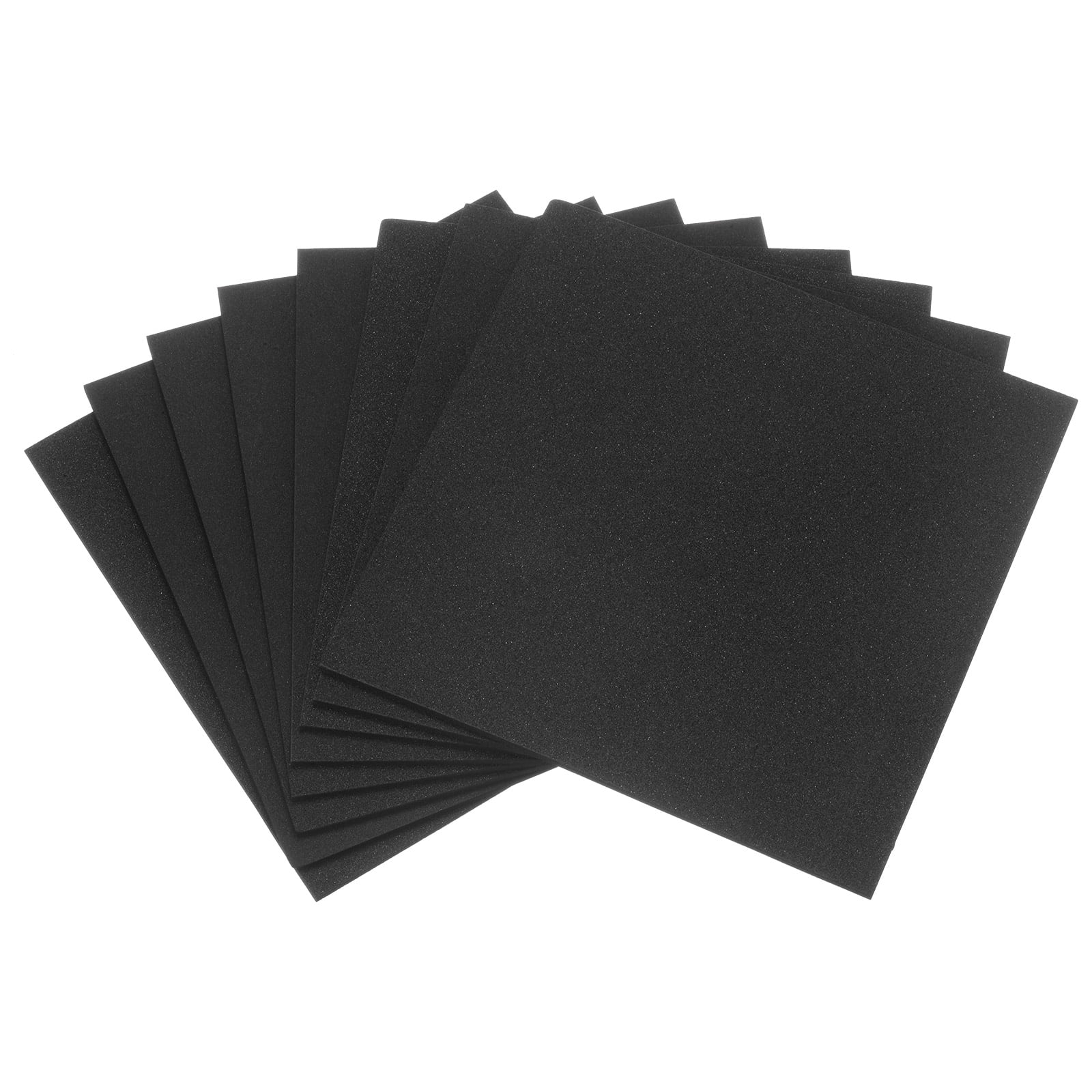 8pcs Rubber Padding Sheets 1/8" Thick x 6" Long Square Neoprene Foam Sheet Non-Slip Anti ...