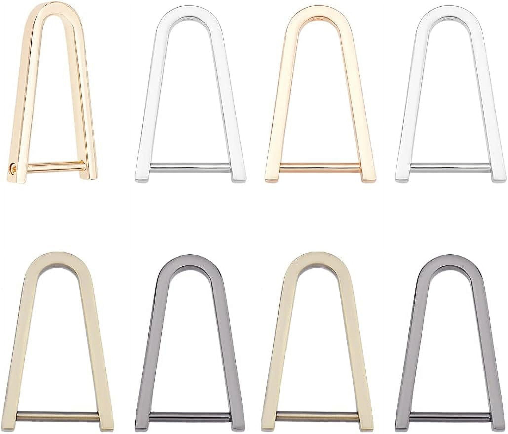 8pcs Screw in Shackle 4 Colors U Shape Horseshoe D Rings Semicircle ...