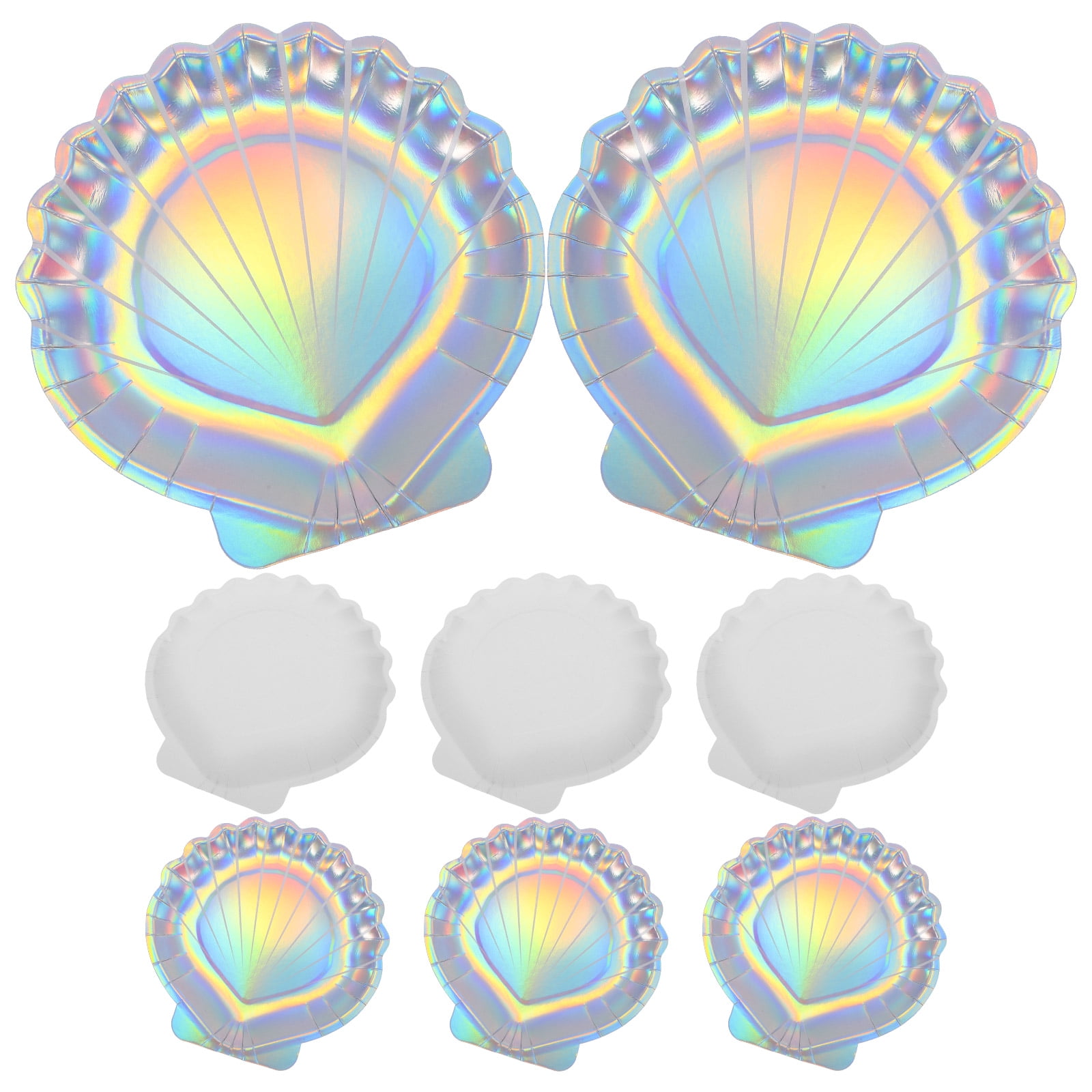 TABLZONE Seashell Paper Plates kle Design for Mermaid Birthday ...