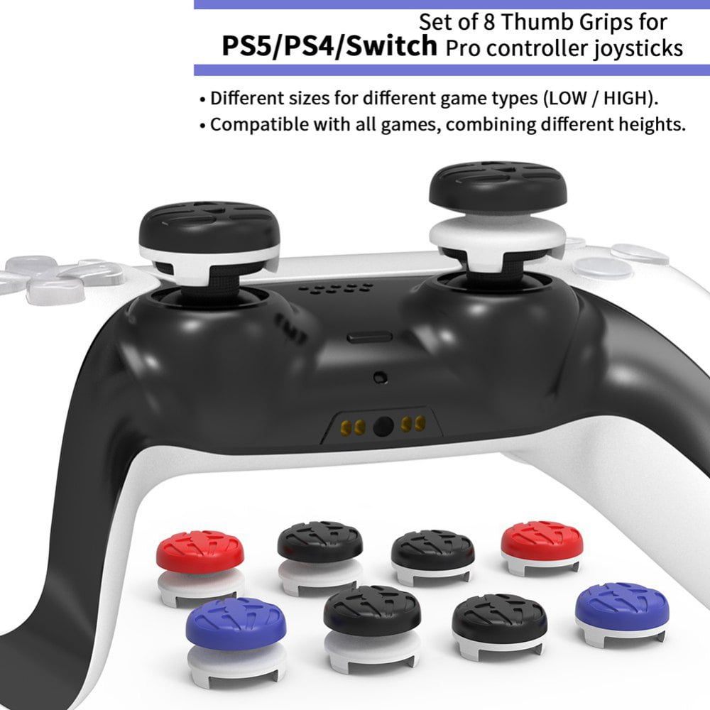 8pcs/Set Joystick Caps Thumb Grip Set Thumbstick Cover For PS5/ PS4/ NS ...