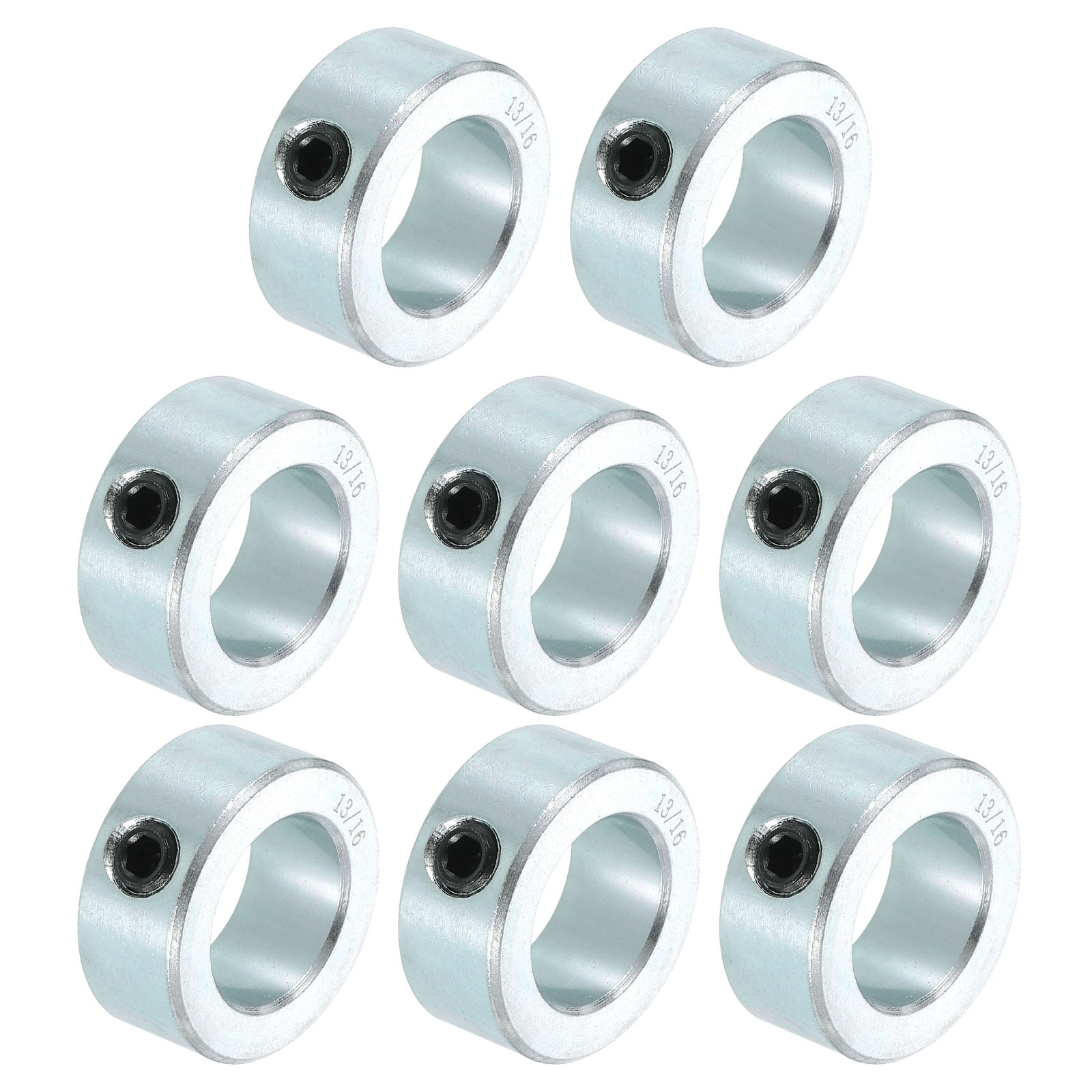 8pcs Set Screw Collars 13/16" Bore Carbon Steel Shaft Collars, 1-5/16 ...