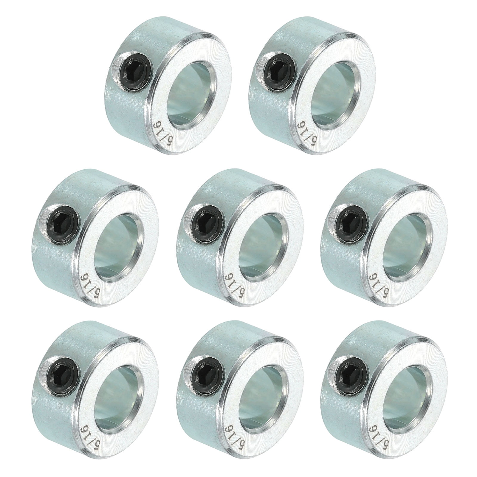 8pcs Set Screw Collars 5/16" Bore Carbon Steel Shaft Collars, 5/8" OD ...