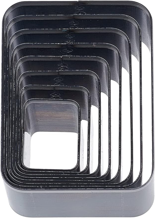 8pcs/Set Steel Leather Die Rectangle Shape Cutter Hollow High Carbon ...