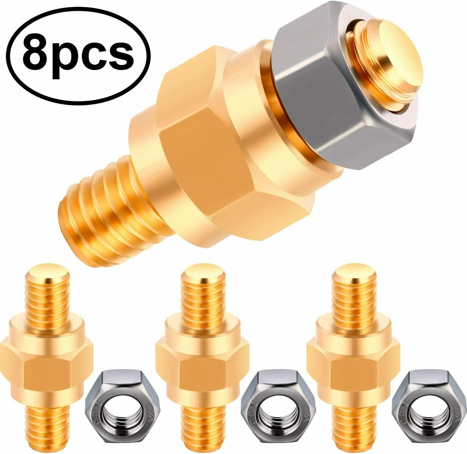 8pcs Side Post Battery Terminal Bolt Standard 3/8 16 Stud Extender ...