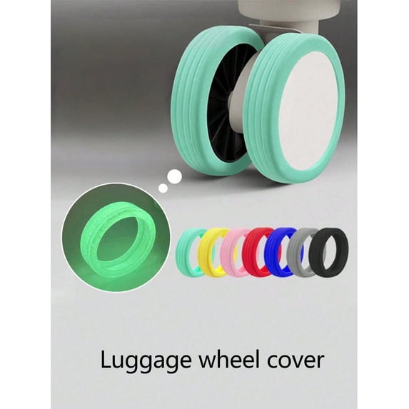 8pcs Silicone Luggage Wheel Covers For Suitcase Foot Wheel Protection ...