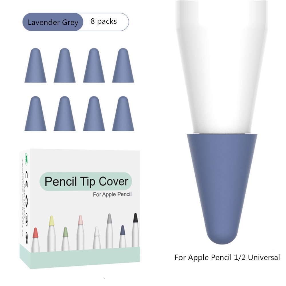 8pcs Silicone Nib Cover for Apple Pencil 1st 2nd gen Tip Cover Case ...