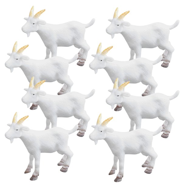 8pcs Simulated Goat Figurines Small Goat Statues Fake Goat Modeling ...