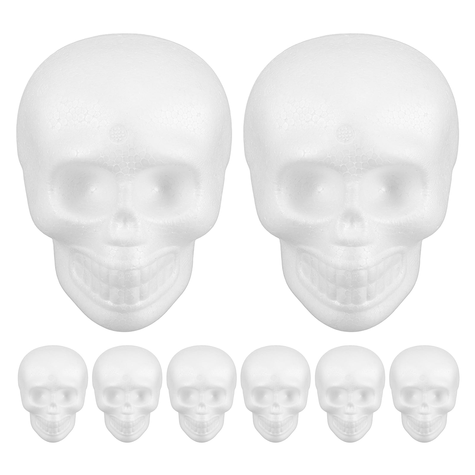 8pcs Skull Head Foam Craft Balls: DIY Modelling Foam Halloween Arts ...