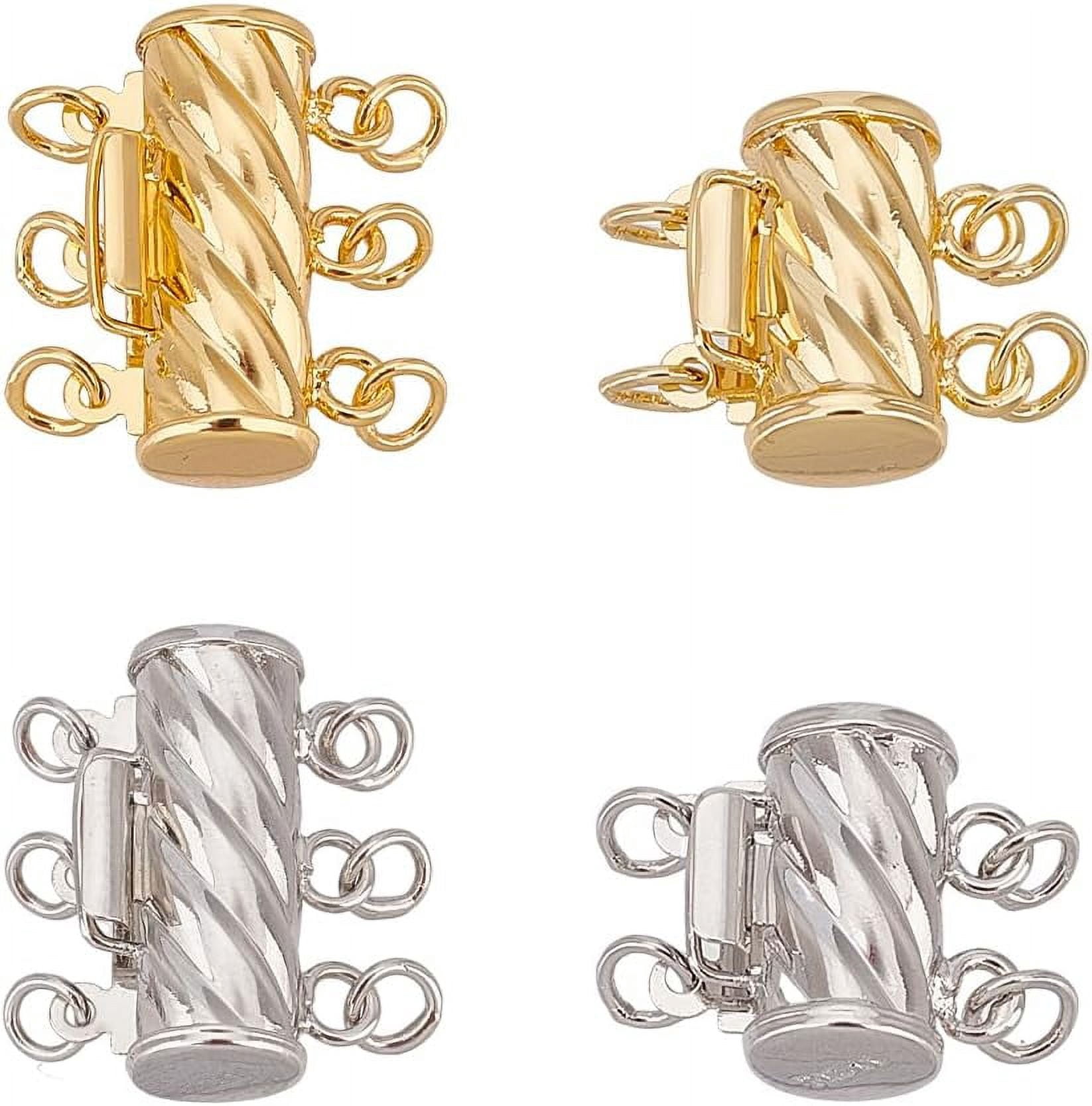 8pcs Slide Clasp Lock 2 Colors Slide Lock Clasps Multi Slide Tube Lock ...