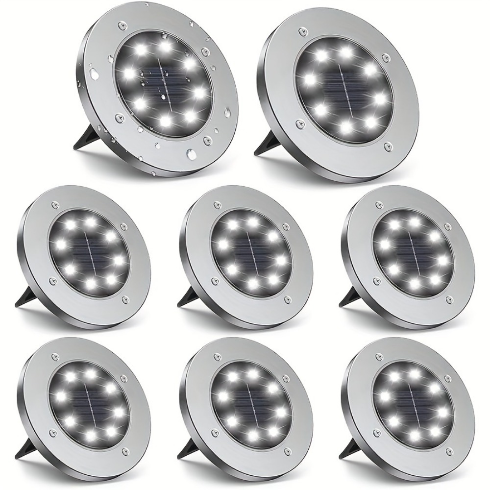 8pcs Solar LED Buried Light ，Outdoor Waterproof Landscape Lights，Patio ...