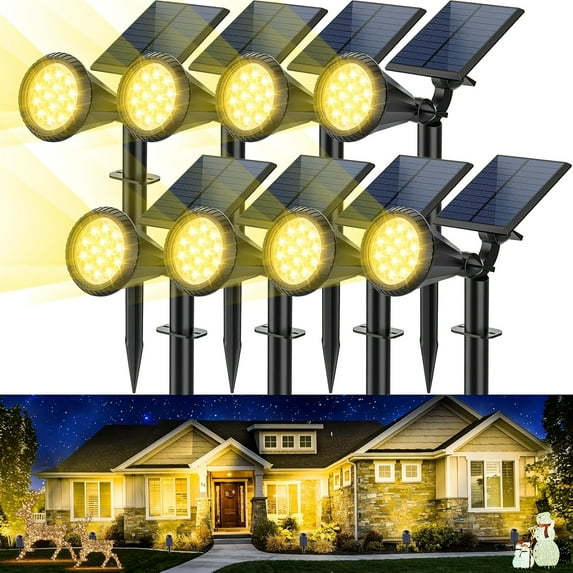 8pcs Solar Spot Lights Outdoor -, 4 Modes with Auto On/Off, 180 ...