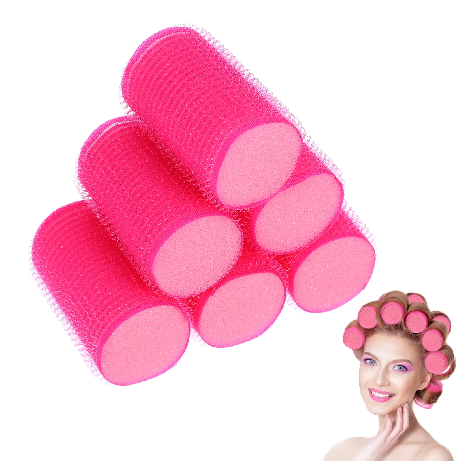 8pcs Self Adhesive Sponge Hair Curlers Hair Styling Rollers ...