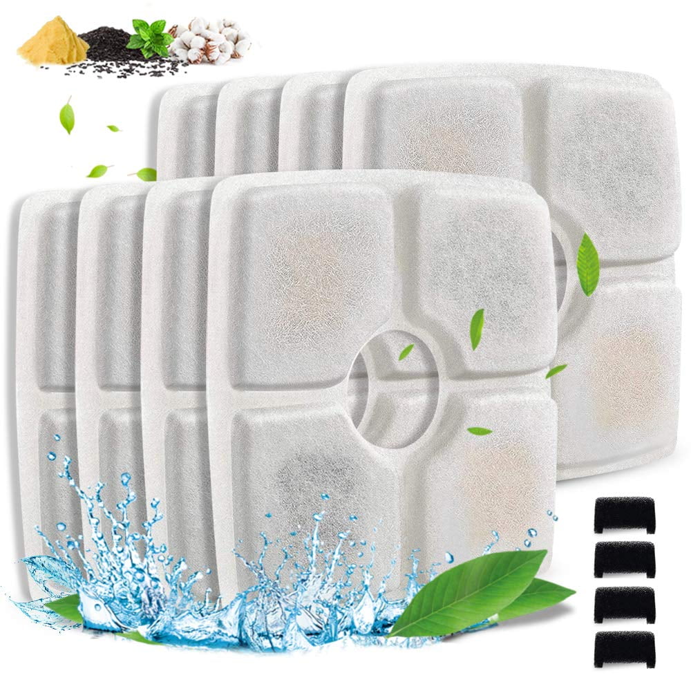 8pcs Square 3 Triple Filtration System Replacement Cat Water Fountain ...