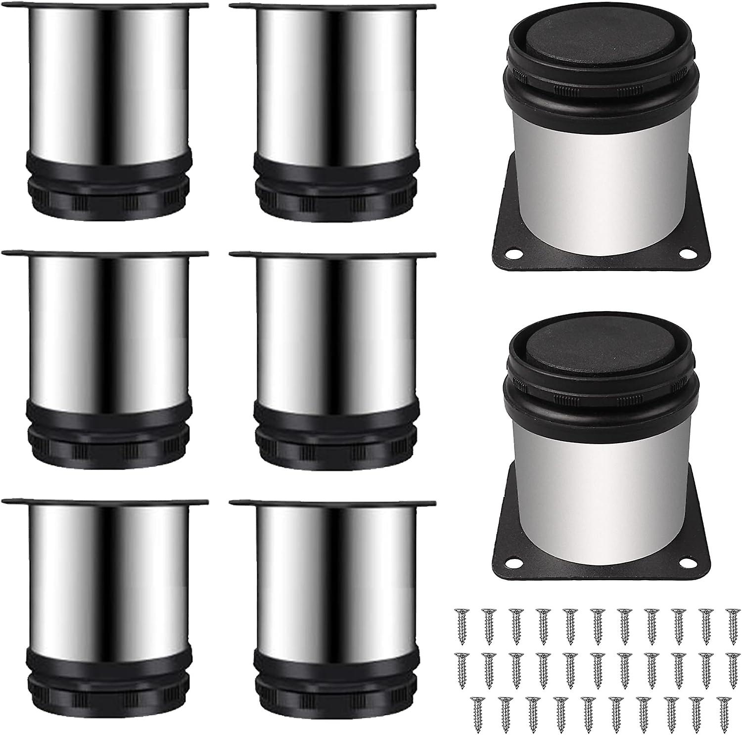 8pcs Stainless Steel Adjustable Furniture Legs Cabinet Leg, Round ...