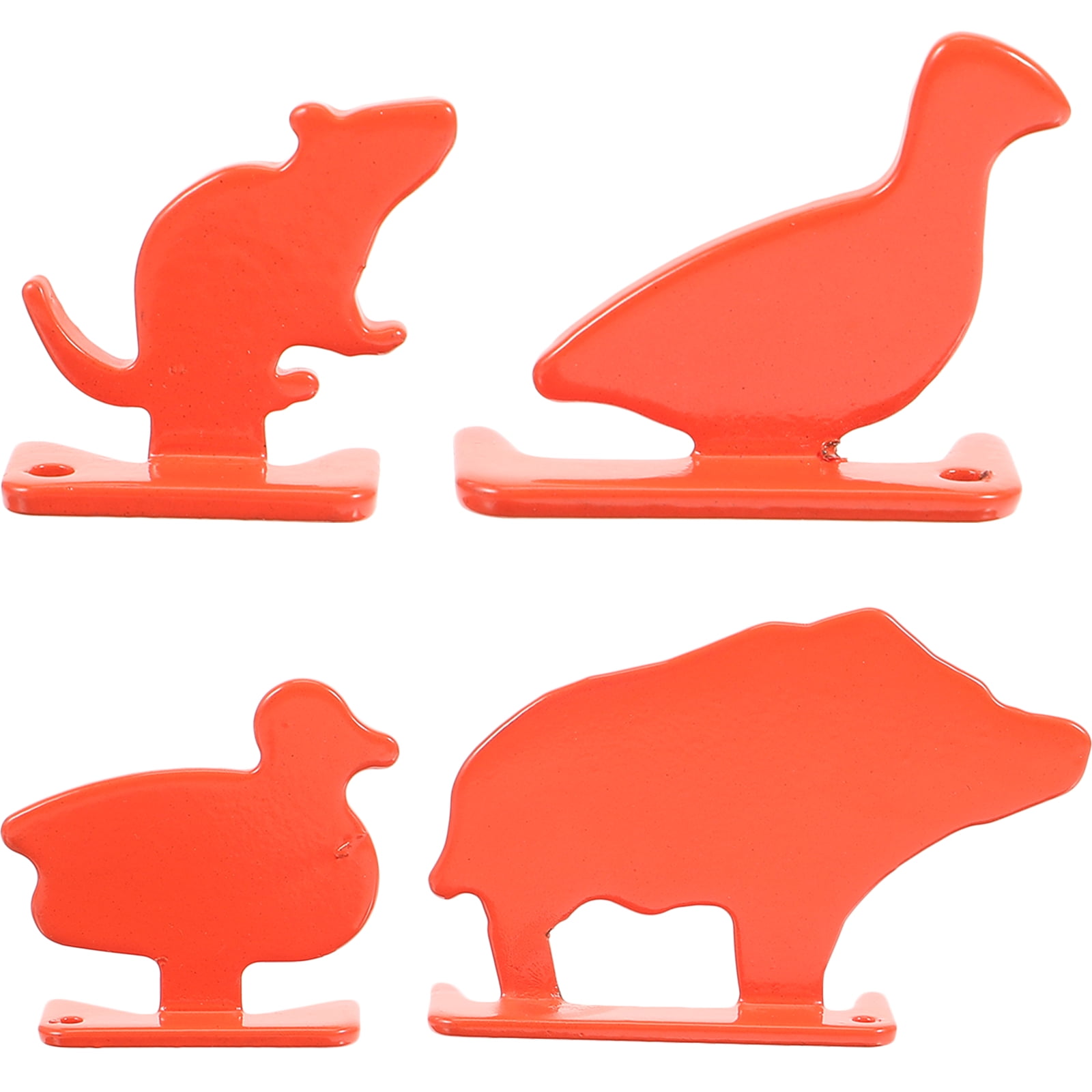 8pcs Stainless Steel Animal Targets Small Resetting Metal Duck Rat Pig ...